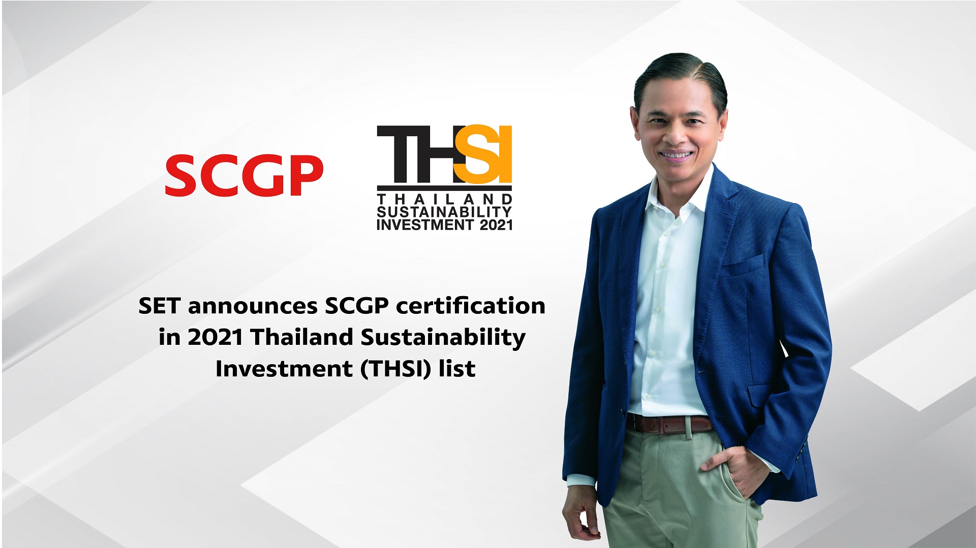 SET announced SCGP certification in 2021 Thailand Sustainability Investment (THSI) list - SCGP ...